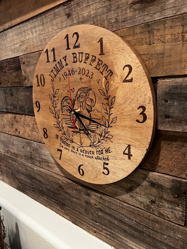 Jimmy Buffett Memorial Clock - Etsy