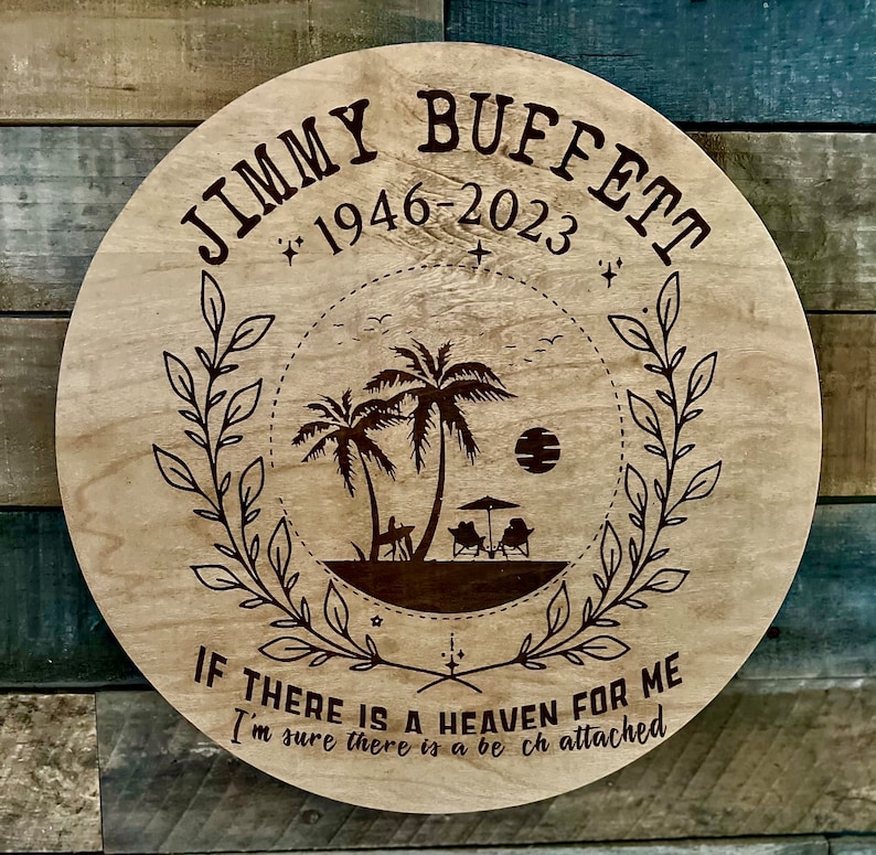 Jimmy Buffett Memorial Plaque - Etsy