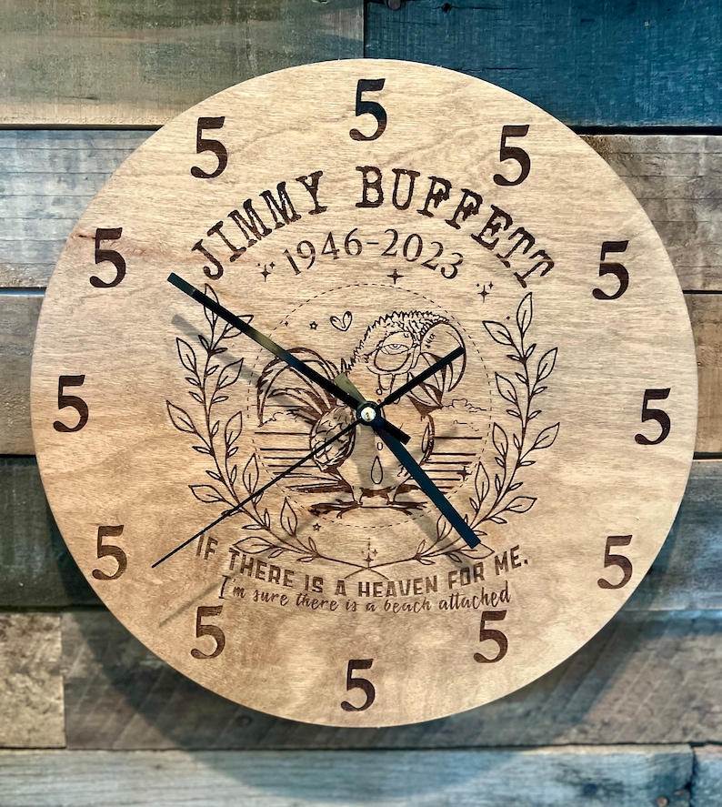 Jimmy Buffett Memorial Clock - Etsy