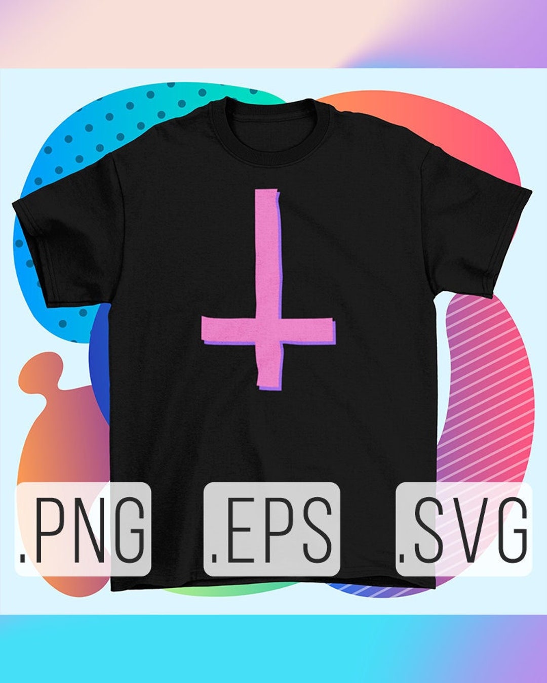 Upside Down Cross SVG Goth Svg Gothic Svg Witchy Svg Pastel Goth Cross ...
