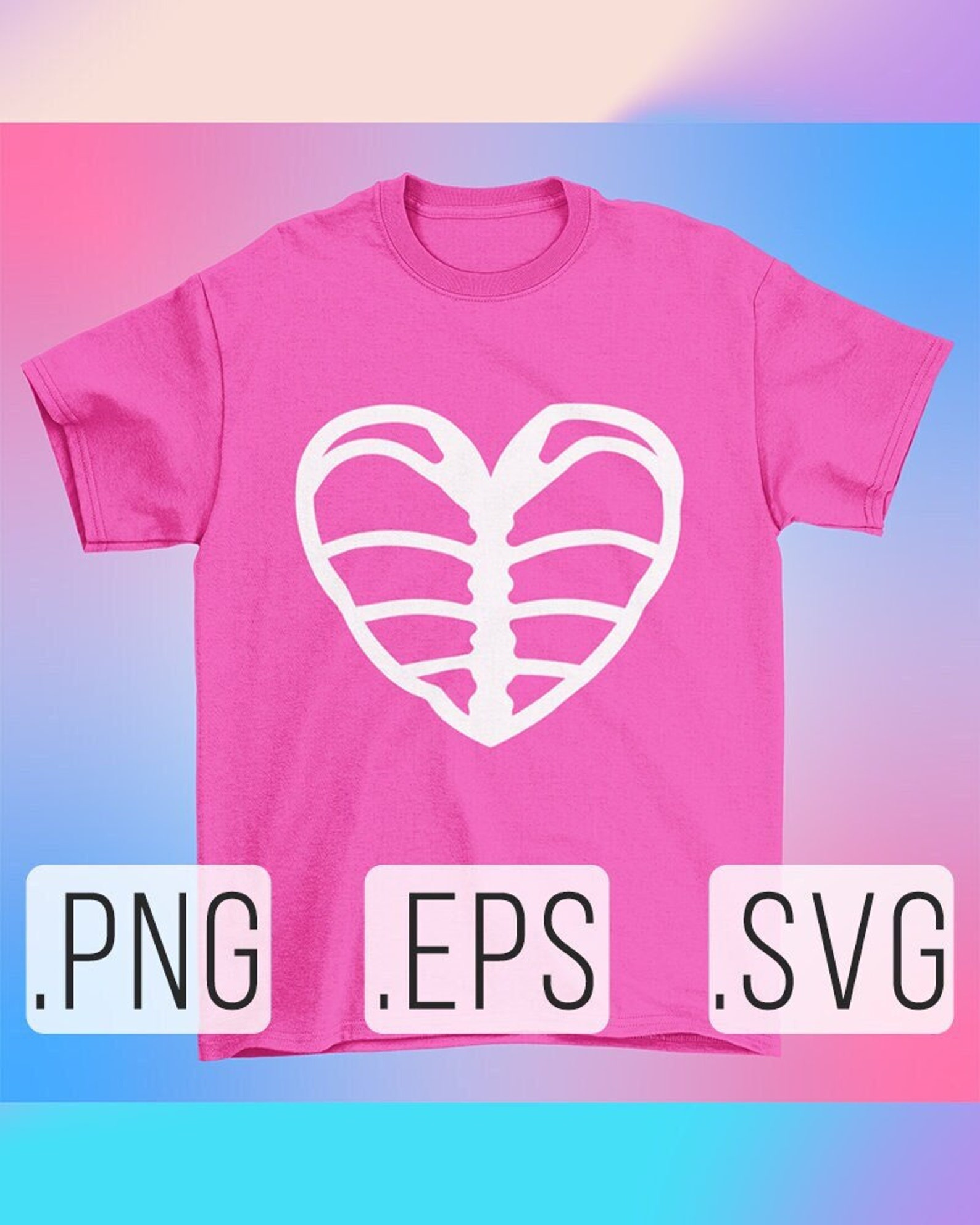 Rib Cage Heart SVG Goth Svg Halloween Svg Witchy Svg Pastel Goth Svg ...