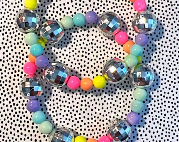 Bright Rainbow Disco Bracelet - Etsy