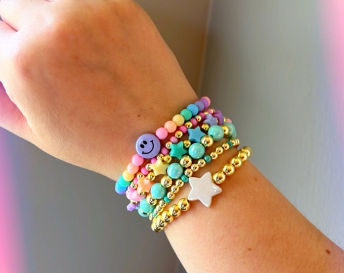 Pastel Star Bracelet Stack - Etsy