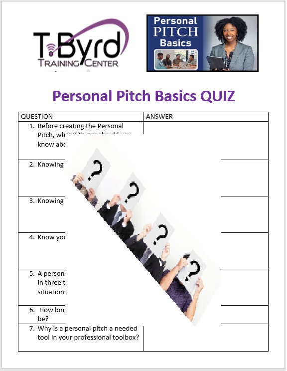 Personal Pitch BASICS - Etsy