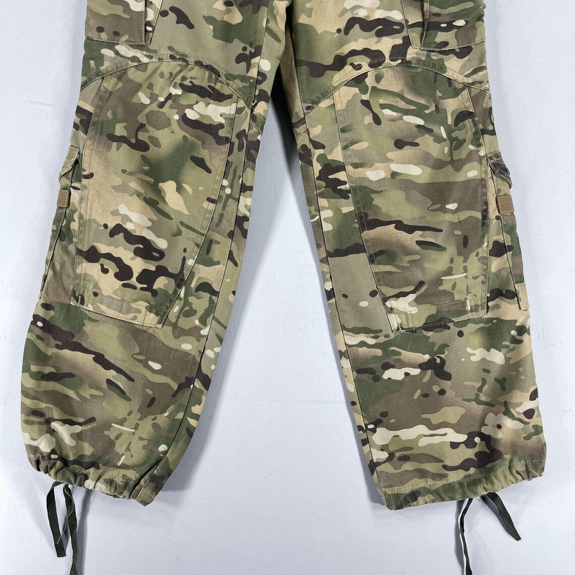 W28 L28 Vintage Military Camouflage Cargo Drawstring Pant Multi Pocket ...