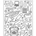 Back to School Fun, Printable Coloring Page for Kids, Educational and ...