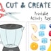 Printable Cut & Create Craft, Cut and Paste Smoothie Assembly Kit ...