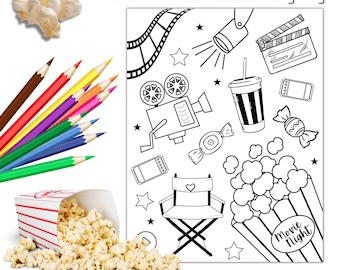 Movie Theater Coloring Pages For Kids