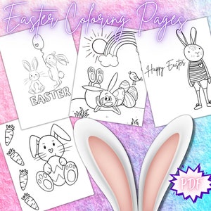 Printable Easter Coloring Pages, 27 Print at Home Bunny Coloring Sheets ...