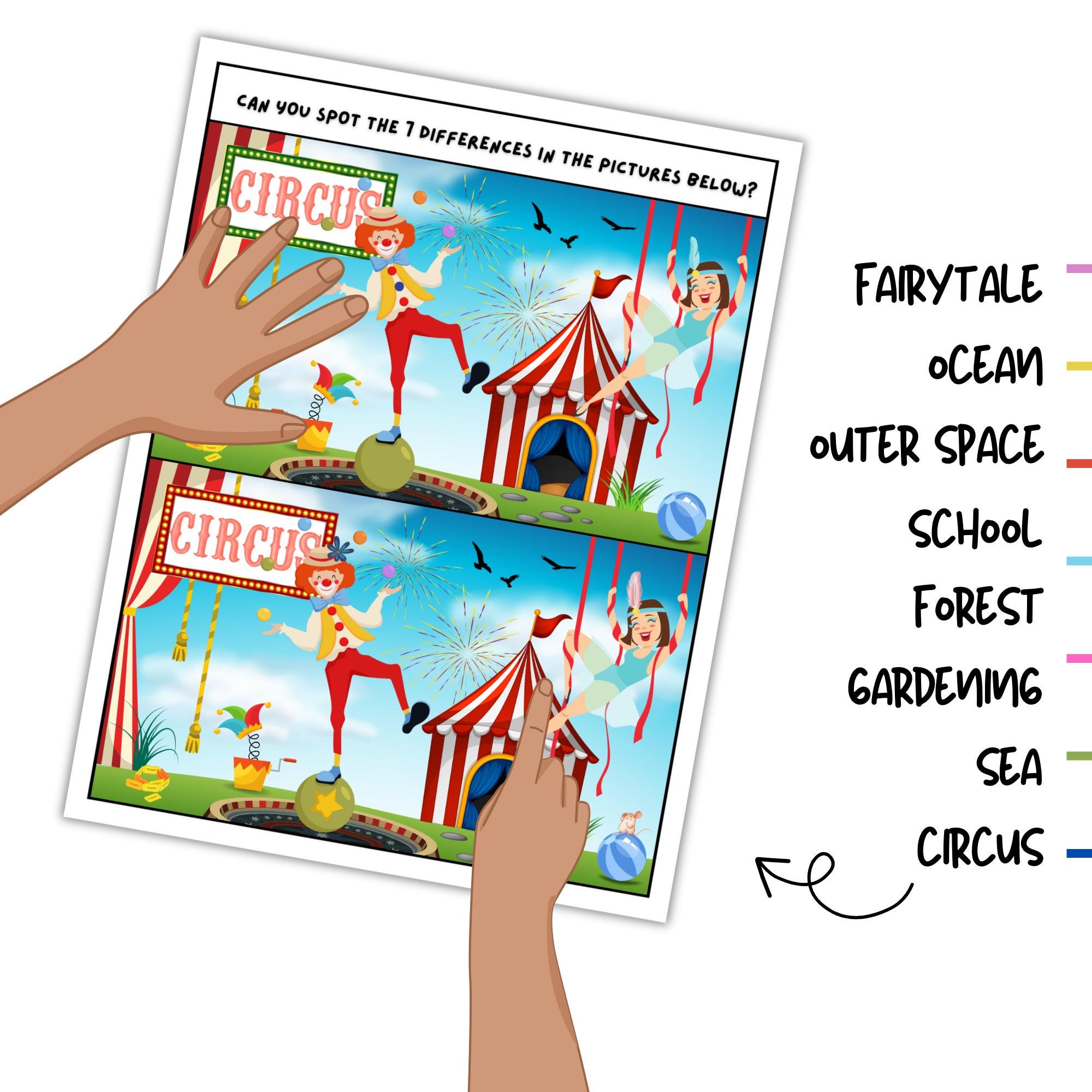 Spot the Difference Printable Puzzles Bundle, 18 Fun Kids Activity ...