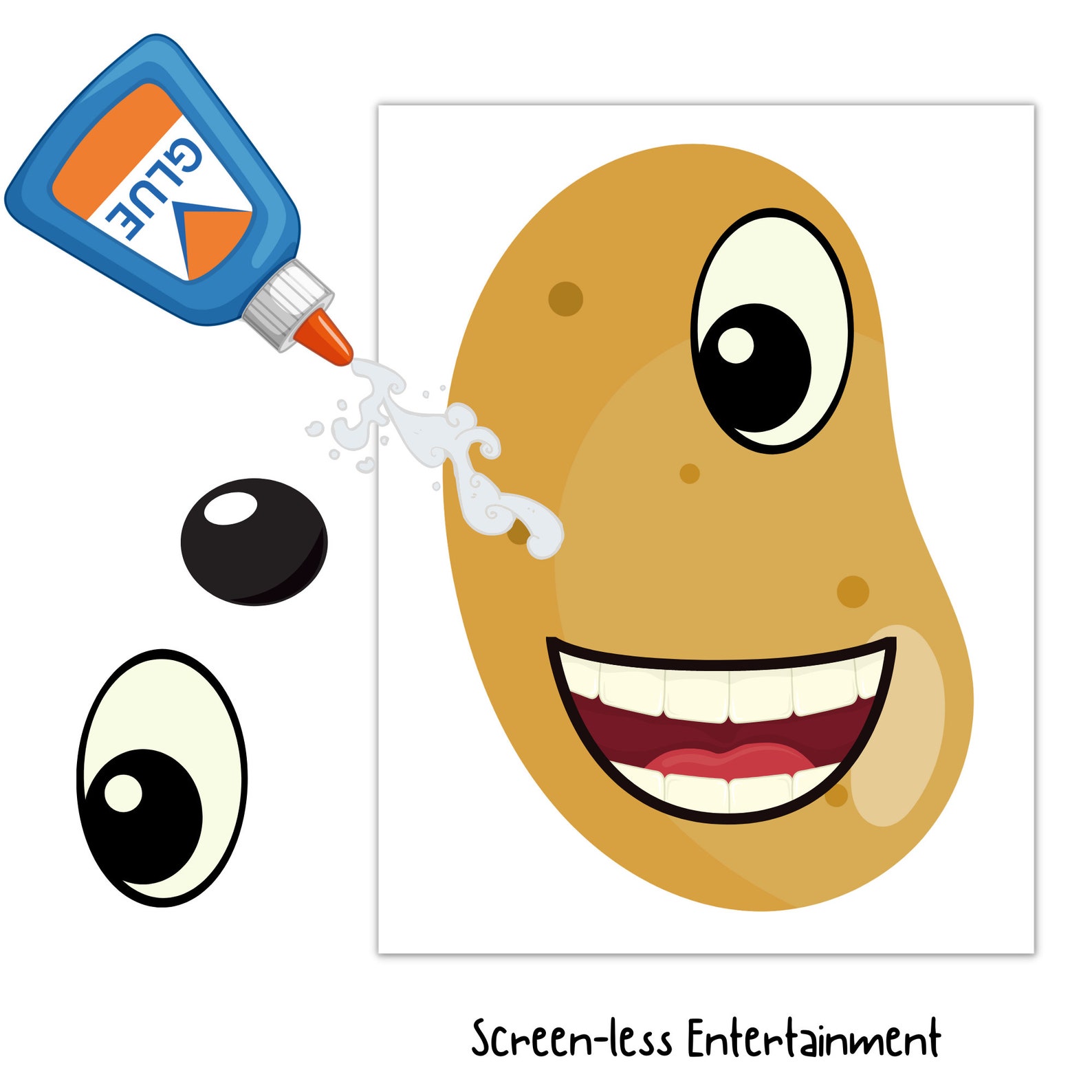 Printable Food Assembly Kit, Potato Head Cut and Create, Printable ...