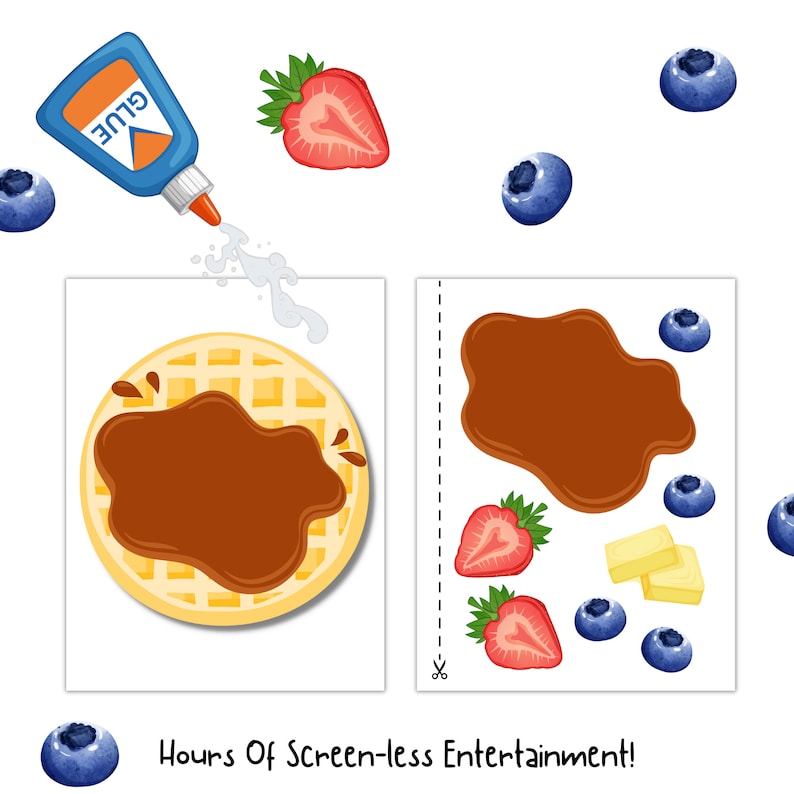 Printable Cut and Create Bundle, Food Play, Printable Crafts for Kids ...