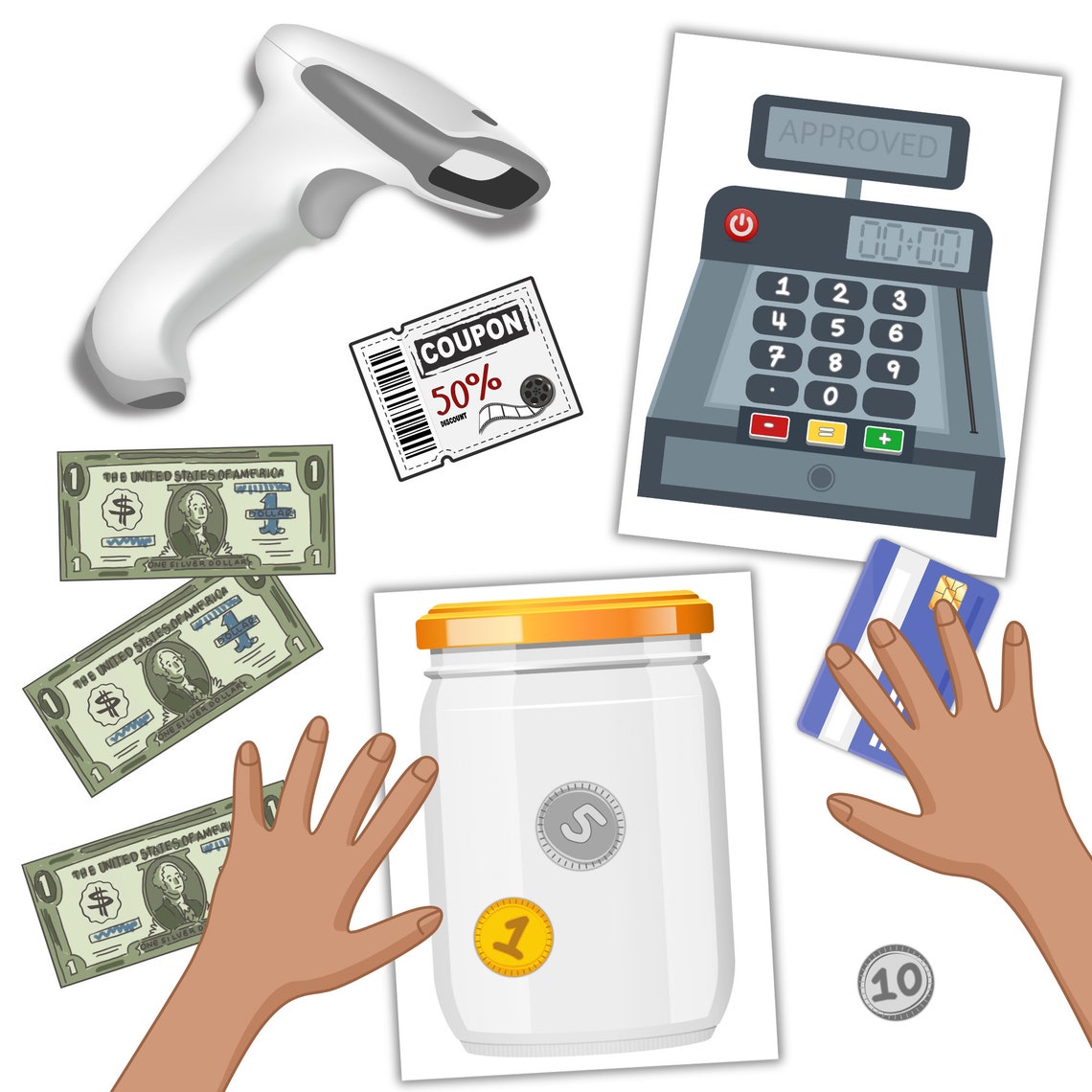 Printable Play Money Set for Kids, Educational and Imaginative Play ...