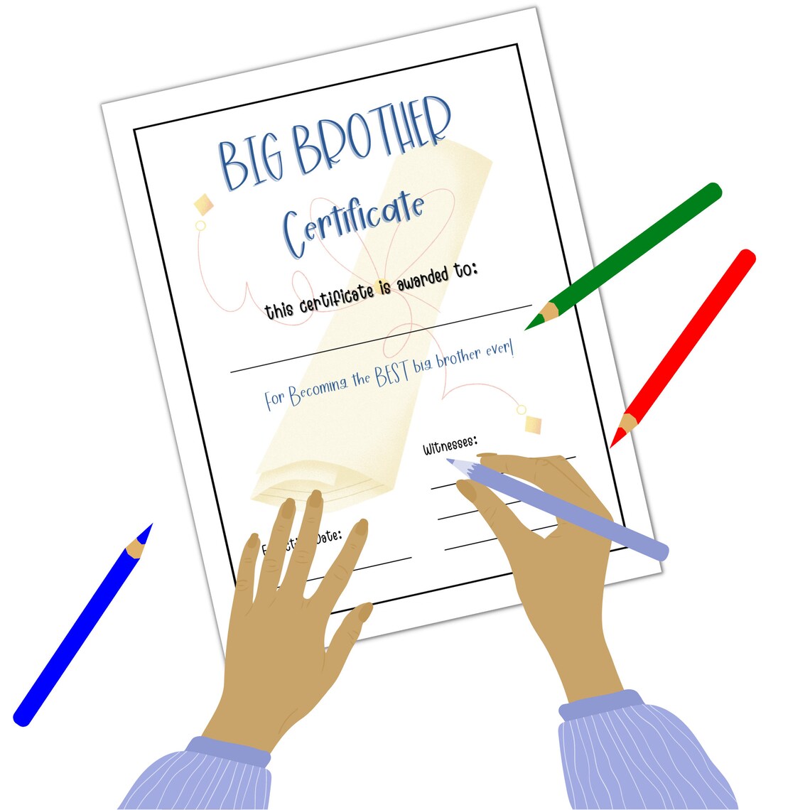 Printable Big Brother Certificate, Promoted to Big Brother Instant ...