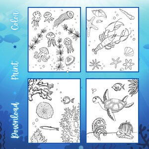 Printable Sea Life Coloring Pages, 36 Ocean Coloring Sheets for Kids - Etsy