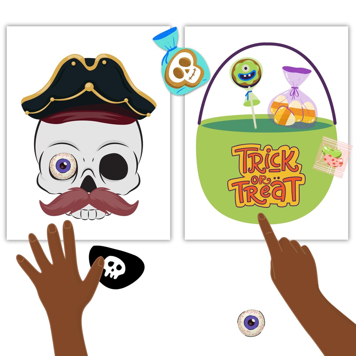 Printable Halloween Crafts for Kids, Cut and Paste Activities, Instant ...