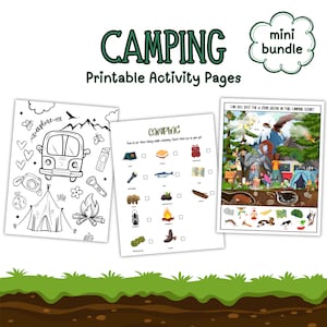 Printable Camping-themed Activity Pages, Fun Outdoor Worksheets for ...