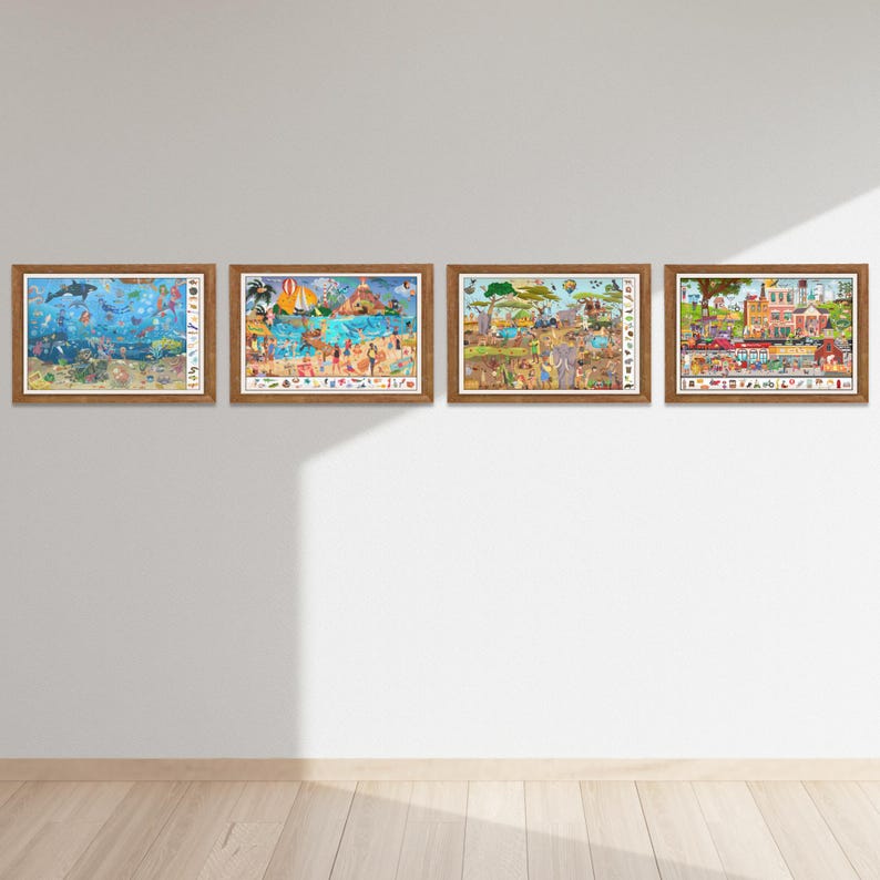 Printable Beach-themed Search and Find Poster for Kids, Engaging Summer ...