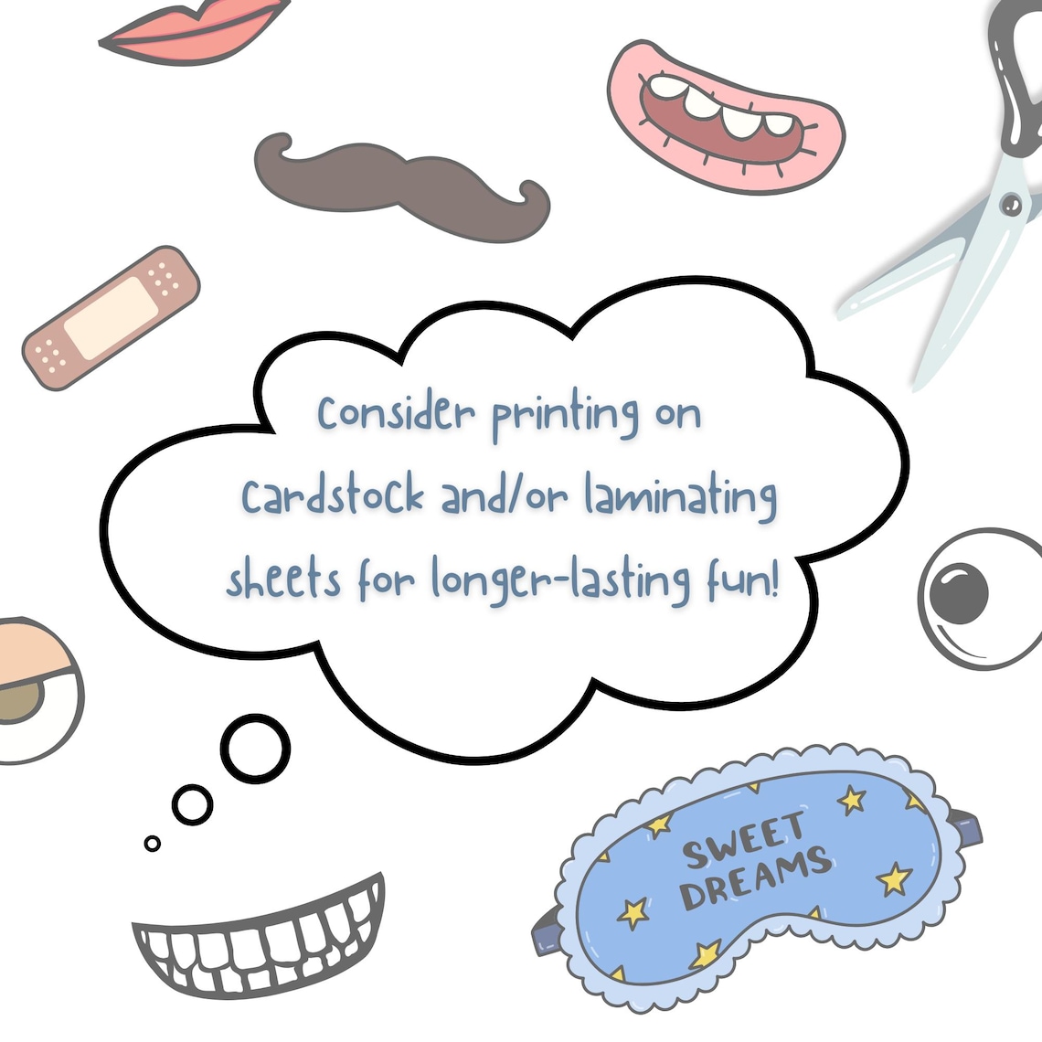 Printable Girl Face Craft Kit, DIY Cut & Create Face Parts and ...
