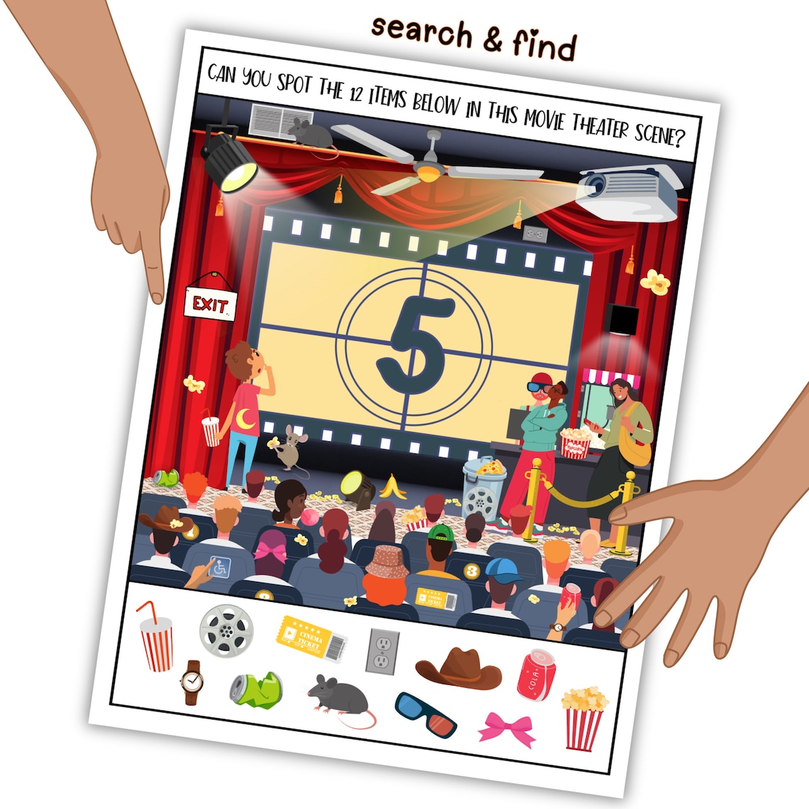 Movie Night Themed Activity Pages, Fun & Engaging Activities for Family ...