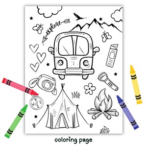 Printable Camping-themed Activity Pages, Fun Outdoor Worksheets for ...