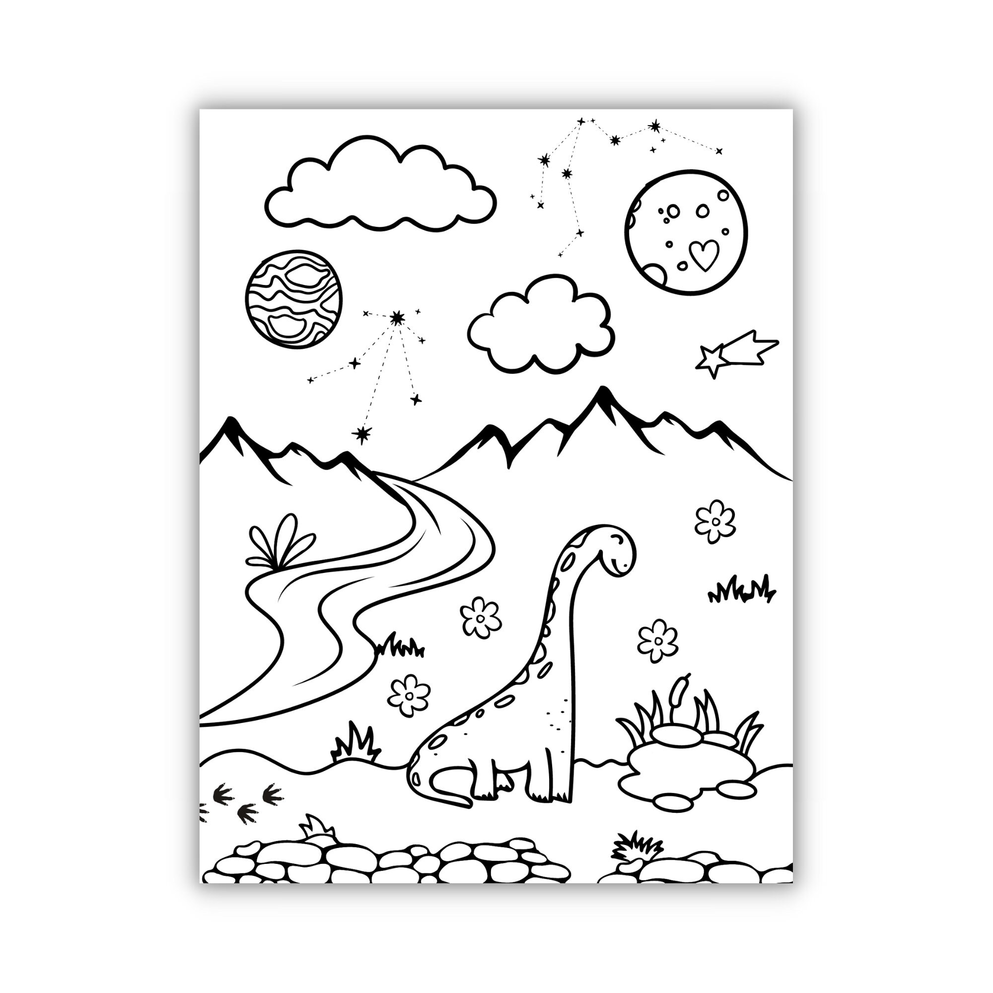 Mom and Me, Printable Dinosaur Coloring Sheets, Instant Download - Etsy