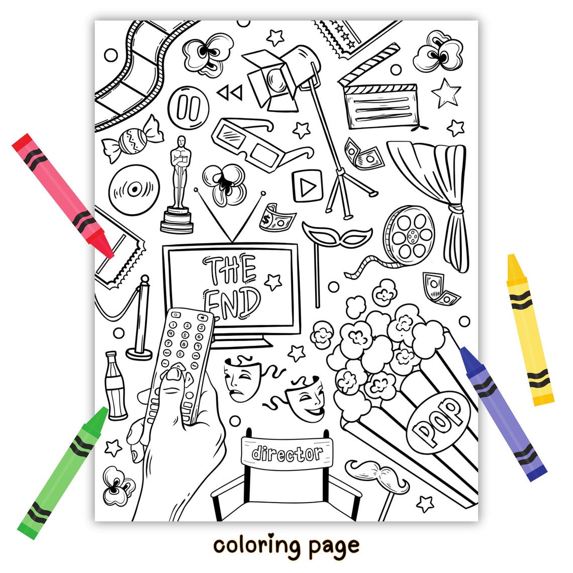 Movie Night Themed Activity Pages, Fun & Engaging Activities for Family ...
