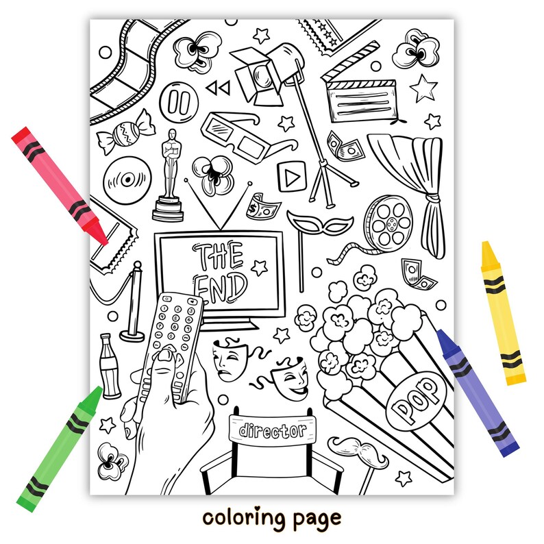 Movie Night Themed Activity Pages, Fun & Engaging Activities for Family ...