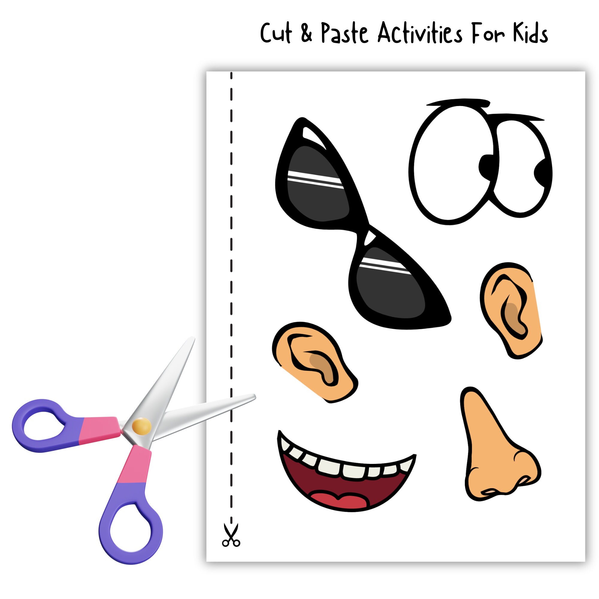 Printable Interactive Fun, Engaging Cut and Paste Boy Face Project for ...