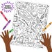 Spooky Halloween Doodle, Printable Coloring Page for All Ages, Instant ...