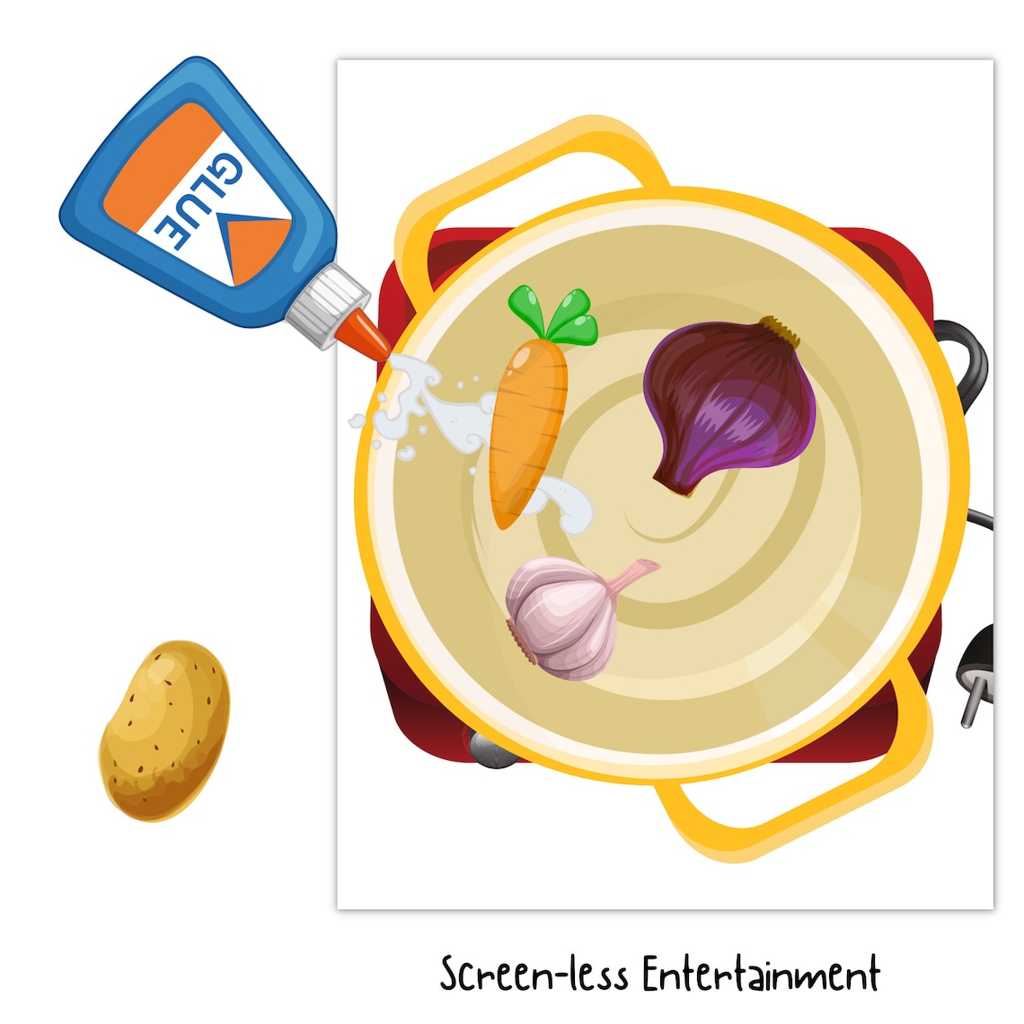 Printable Food Assembly Kit, Veggie Soup Cut and Create, Printable ...