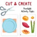 Printable Food Assembly Kit, Dinner Plate Cut and Create, Printable ...
