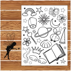 Fantasy Coloring Page, Printable Fantasy Fairy Coloring Page for Kids ...