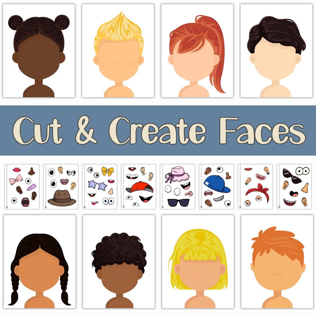 Fun Printable Face Cutouts for Kids, Create Your Own Characters With ...