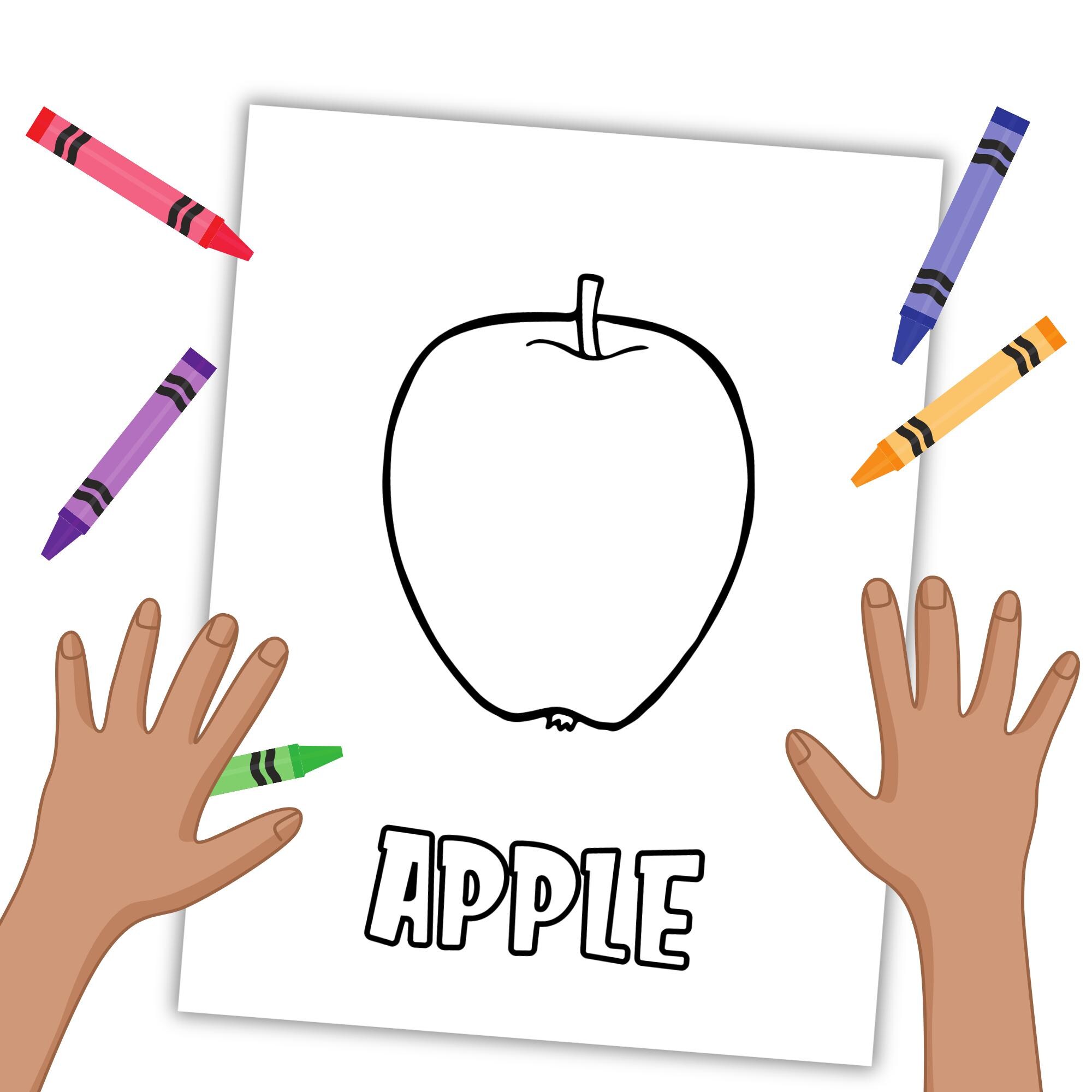 100 Printable Fruit and Veggie Coloring Pages for Kids, Labeled ...