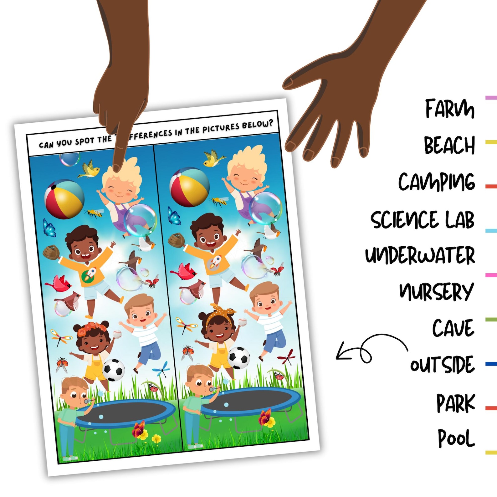 Spot the Difference Printable Puzzles Bundle, 18 Fun Kids Activity ...