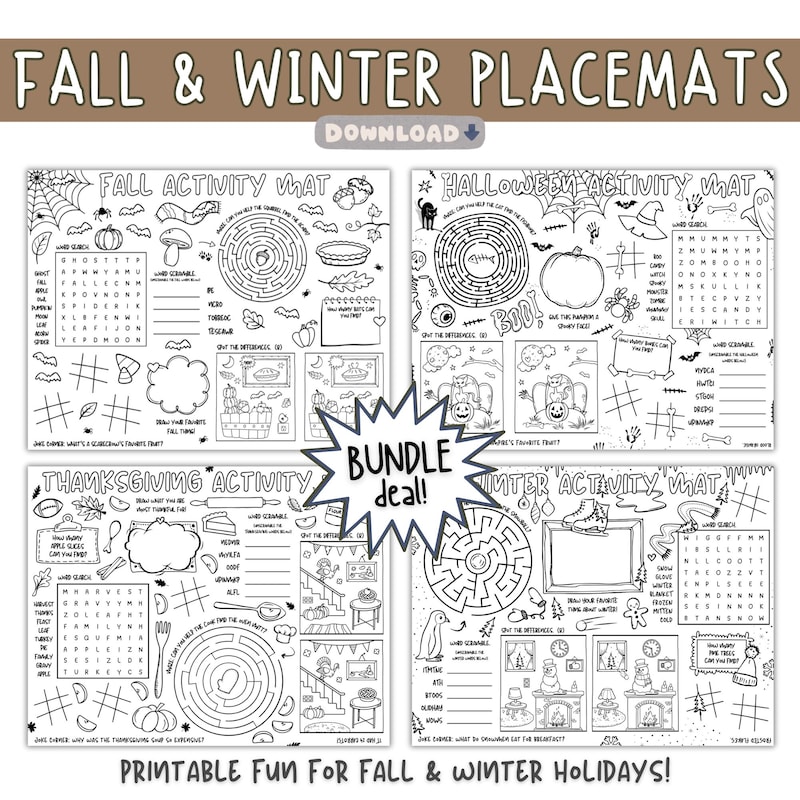 Winter Placemats - Etsy