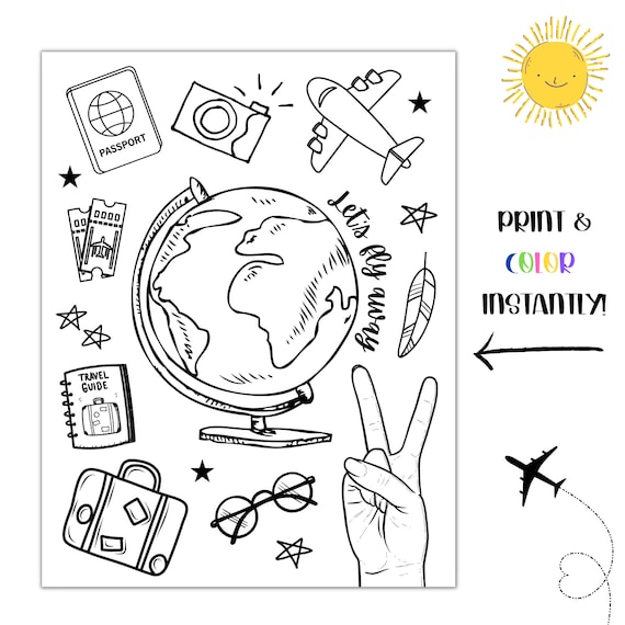 Passport Coloring Sheet Coloring Pages
