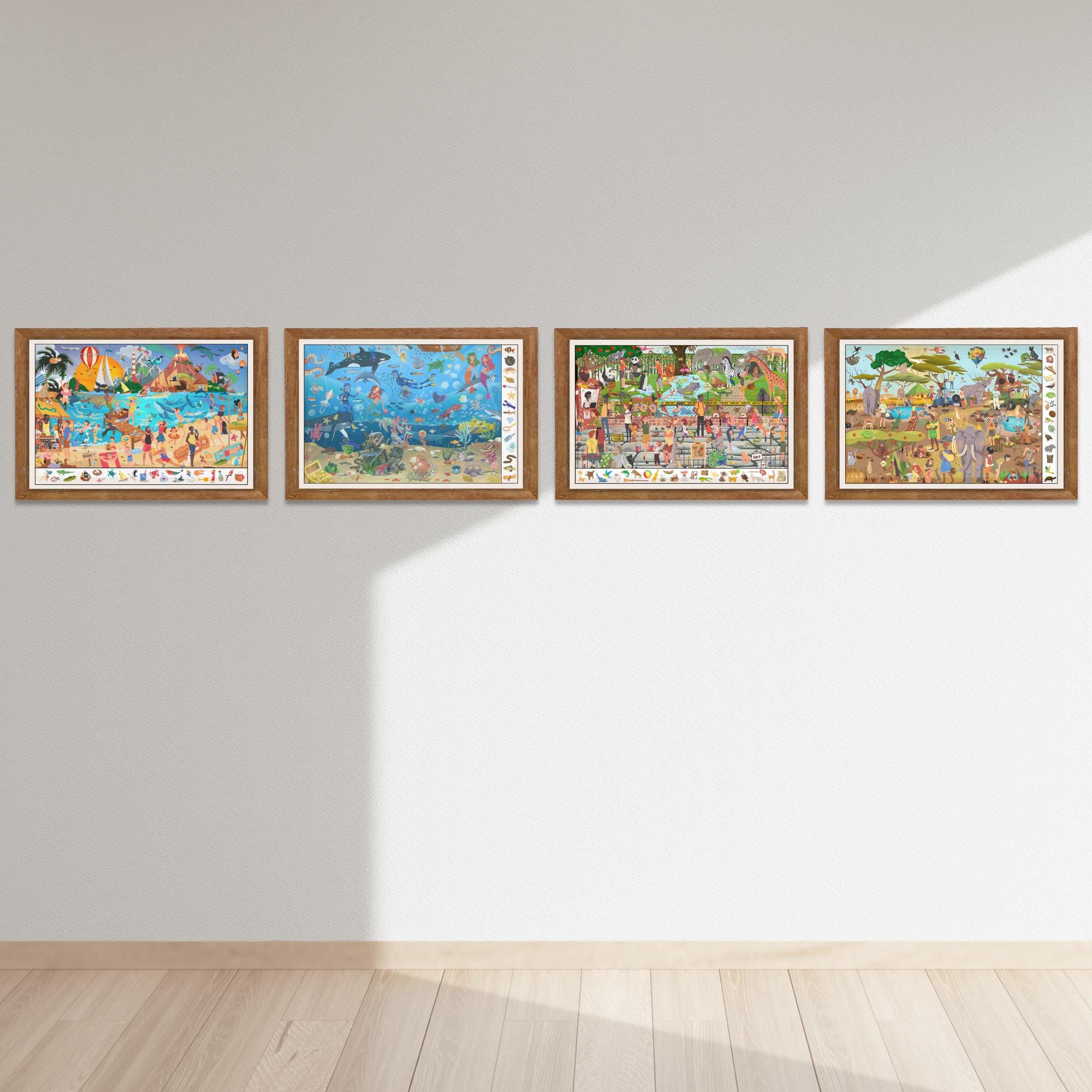 Printable Kids Search and Find Posters, Interactive Wall Art for ...