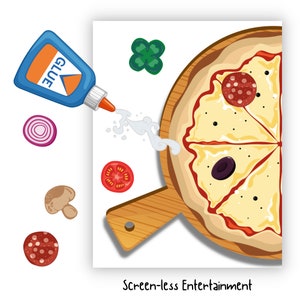Printable Pizza Craft, Cut and Paste Pizza Assembly Kit, Printable ...