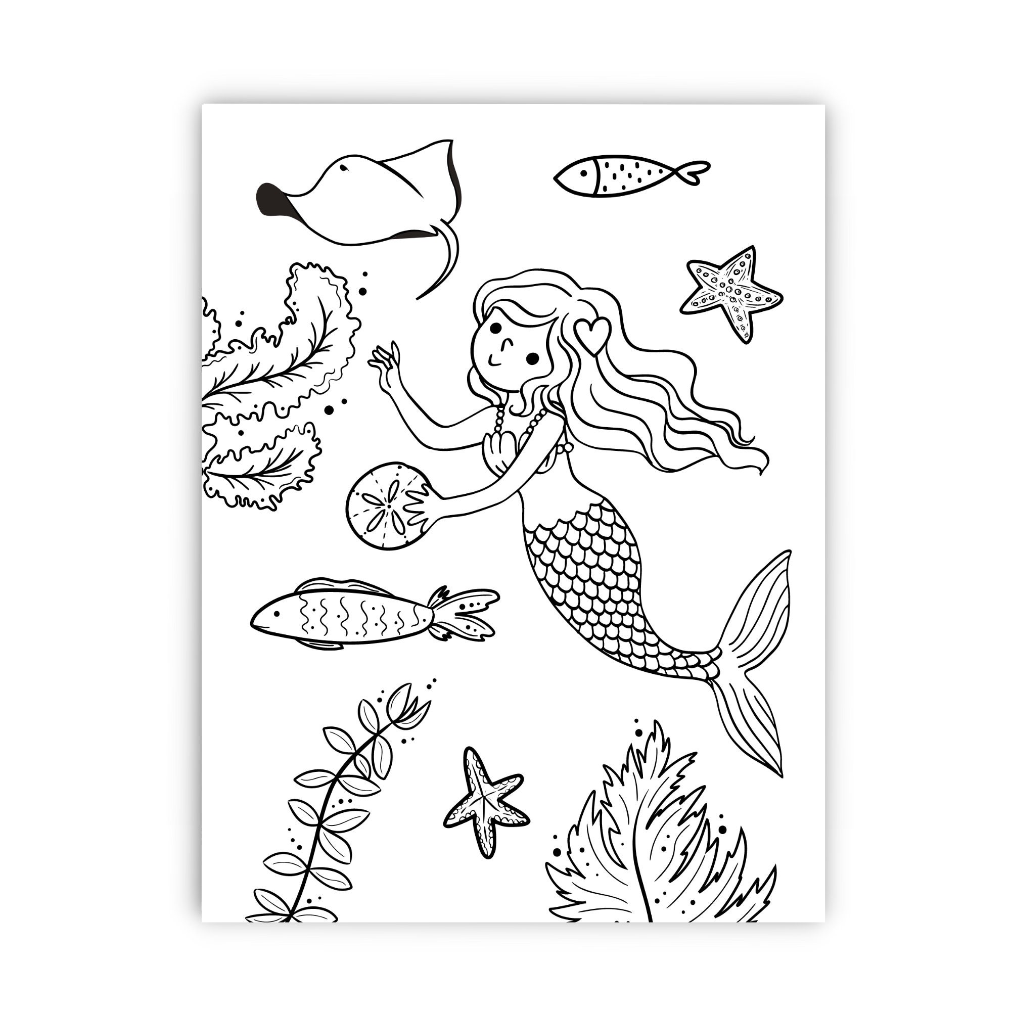 Mom and Me, Printable Mermaid Coloring Sheets, Instant Download - Etsy