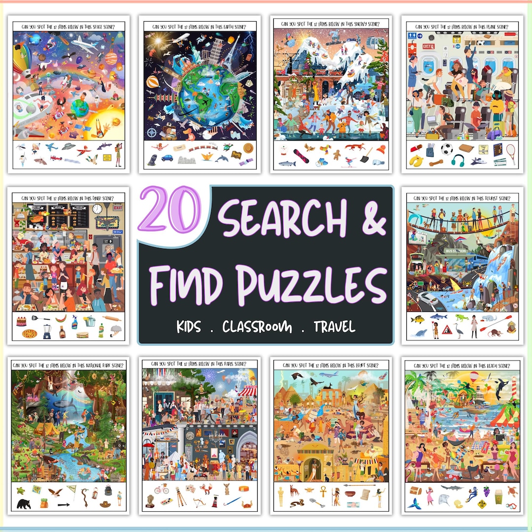 Search & Find Printable Puzzles, Hidden Pictures, Seek and Find Games ...