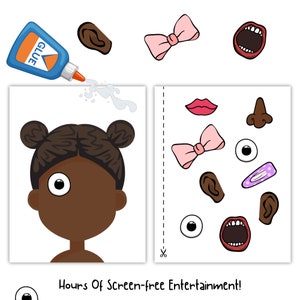 Printable Silly Faces Cut and Paste Bundle, Funny Faces Craft for Kids ...