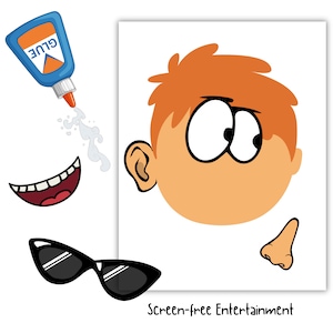 Printable Interactive Fun, Engaging Cut and Paste Boy Face Project for ...