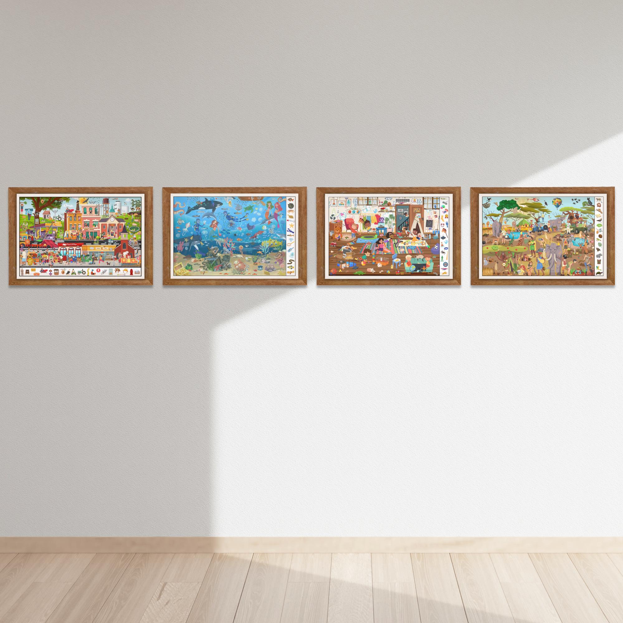 Printable Search and Find Posters, Interactive Wall Art for Classroom ...