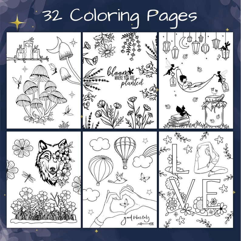 Teen Dream, Printable Relaxing Feel Good Coloring Pages for Girls - Etsy