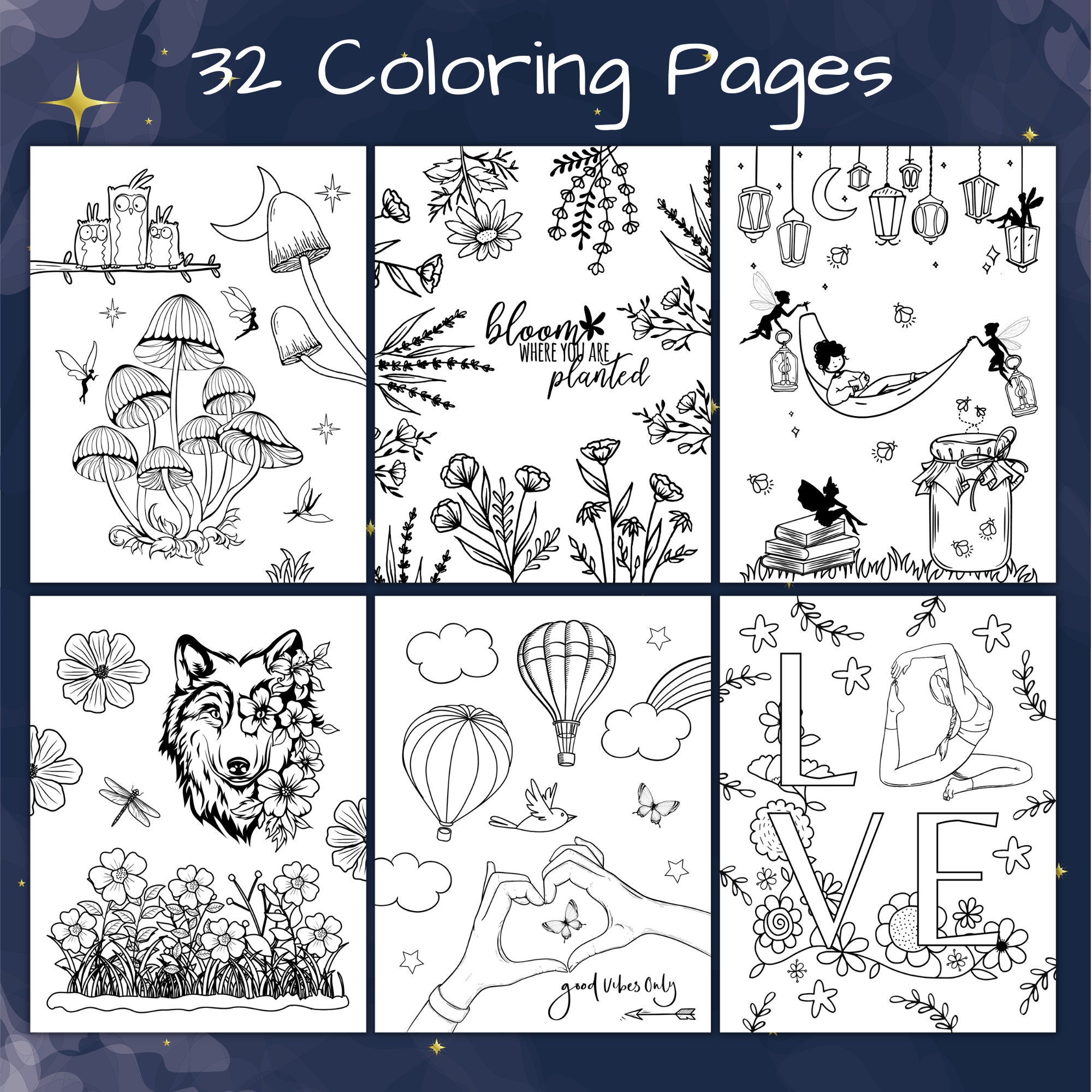 Teen Dream, Printable Relaxing Feel Good Coloring Pages for Girls - Etsy