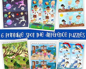 Spot the Difference, Printable Games for Kids, I Spy Games - Etsy