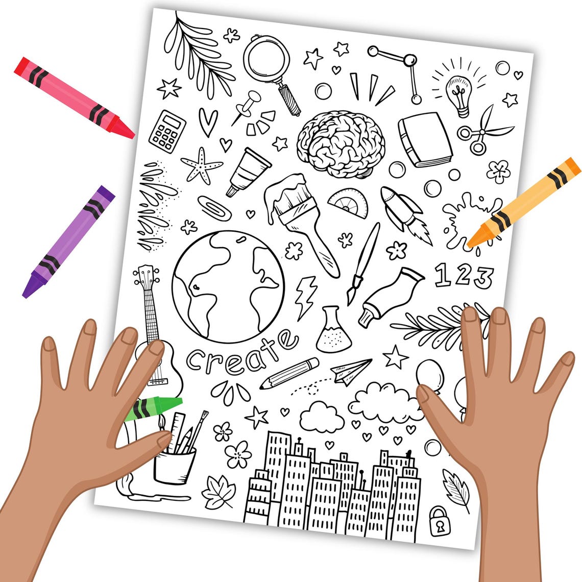 Printable Doodle Coloring Pages, Fun and Relaxing Designs for All Ages ...