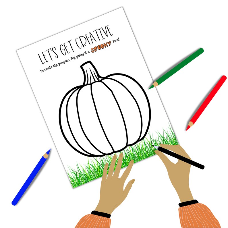 Printable Halloween Pumpkin Coloring Page for Kids, Let's Get Creative ...